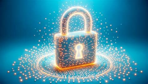 Premium Photo Cyber Security Concept With Glowing Digital Padlock On Blue Background Generative Ai