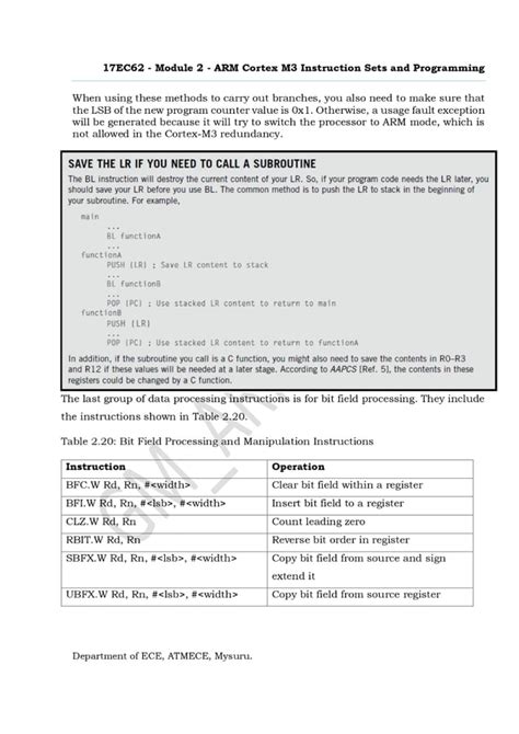Module 2 Instructons Set Of Arm Cortex M3 Microcontrollers Pdf Computing Technology