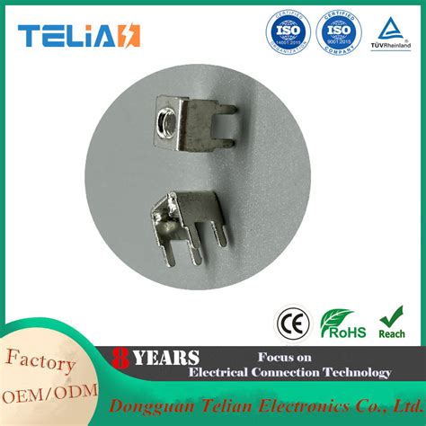 70a Stamping Pcb Wire Connector Circuit Board Four Pin Terminal Screw Type Terminal Brass