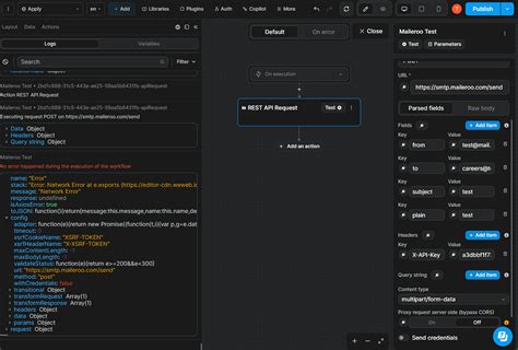 Network Error With Maileroo How Do I Weweb Community