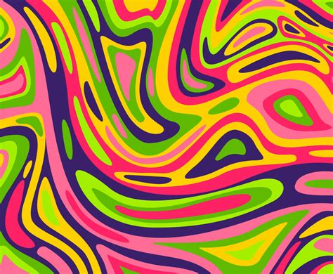Abstract Psychedelic Wave Background Vector Art And Graphics