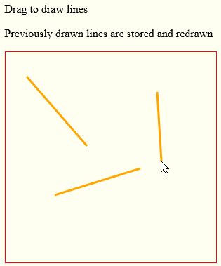 Javascript Mouse Interaction In Html Canvas Drawing Lines Stack Overflow
