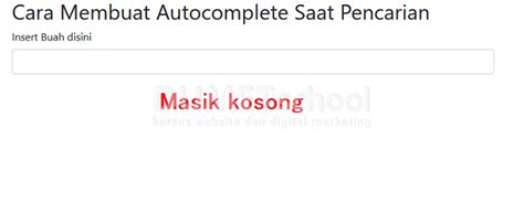 Cara Membuat Autocomplete Saat Pengetikan Kursus Web Design Private