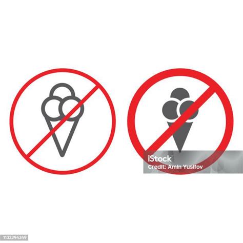 아니 아이스크림 라인과 문양 아이콘 금지 및 금지 음식 기호 벡터 그래픽 흰색 바탕에 선형 패턴 0명에 대한 스톡 벡터 아트 및 기타 이미지 Istock