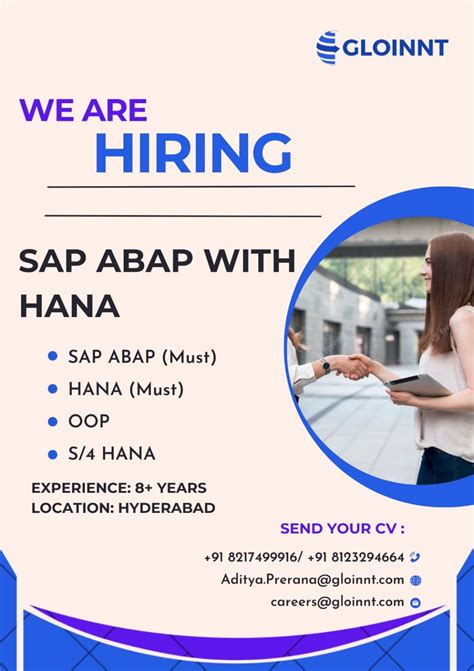 Gloinnt Solutions Pvt Ltd On Linkedin Saphana Sapabap Abaponhana Abap Abapdeveloper