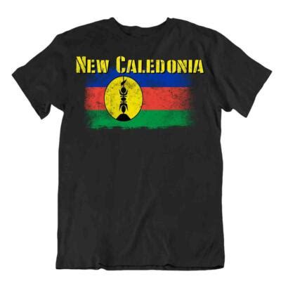 New Caledonia Flag Tshirt T Shirt Tee Top City Map The Pebble Pride