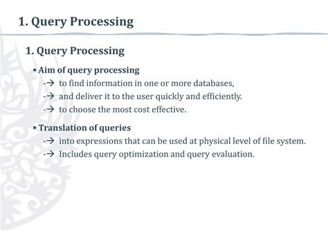 1 Query Processing Ppt
