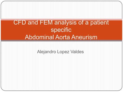 Fem Cfd Aneurism Analysis Ppt