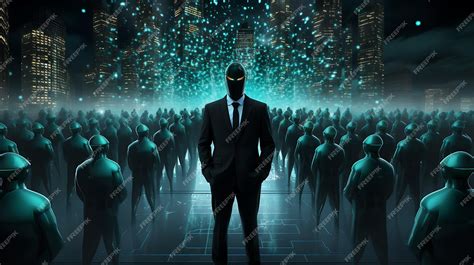 premium ai image portrait of anonymous robotic hacker concept of