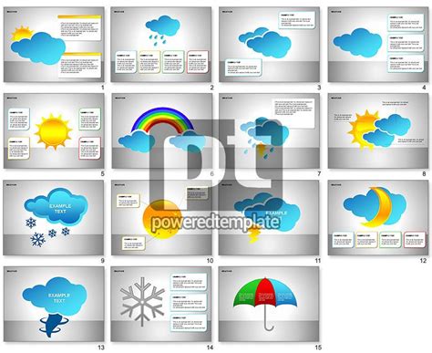 Weather Forecast Shapes Collection Powerpoint Template Free Powerpoint Powerpoint Presentation