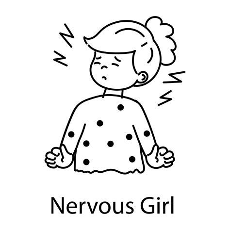 Premium Vector Heres A Doodle Icon Of Nervous Girl