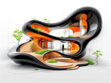 Futuristic Organic Blob Architecture Blending Nature And Innovation