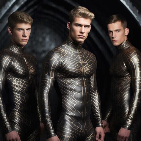 Premium Ai Image Three Men In A Line That Says Three On The Bottom