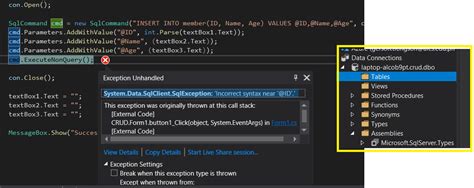 C SQL Table Drop Down Is Missing In VS2019 Stack Overflow
