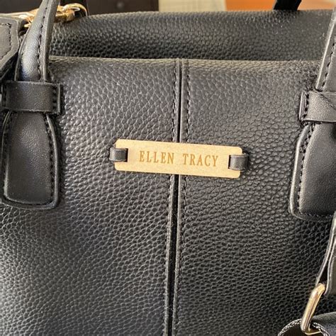 Ellen Tracy Bags Ellen Tracy Black Pebble Grain Handbag New With