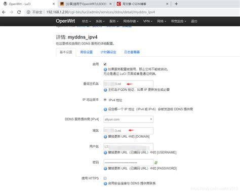 openwrt lede 动态域名解析ddns 查询主机名 ddns csdn博客