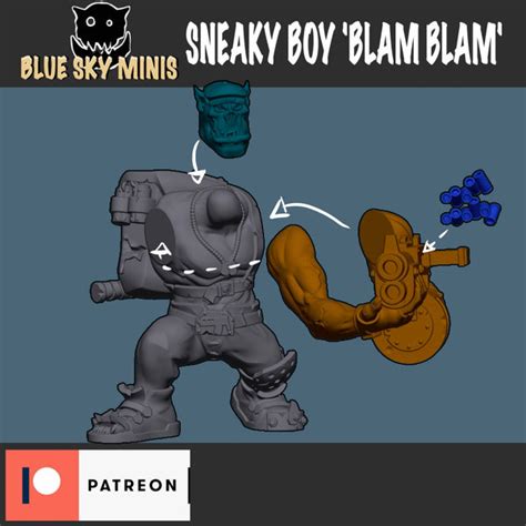 Sneaky Boy Blam Blam Gear Guts Mek Shop