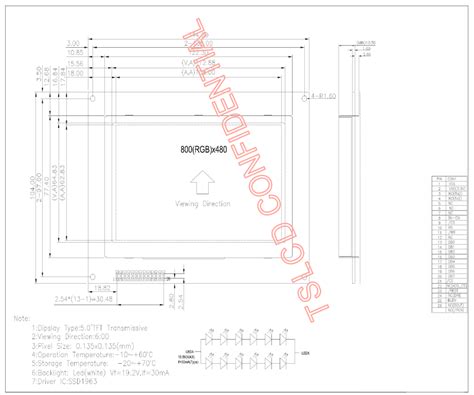 5 Tft Capacitive Display With 8 Bits And Ssd1963 Use With Henning