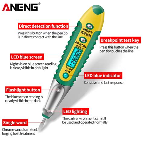 Aneng Vd700 Test Screwdriver Pen Multi Functional Voltage Detector