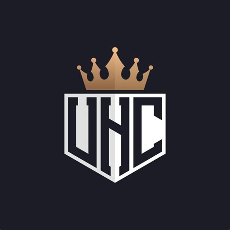 Premium Vector Luxury Uhc Logo With Crown Elegant Initials Uhc Letter