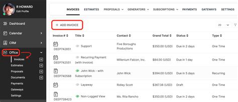 OFFICE Invoice Custom Fields SuiteDash Support Help Documentation