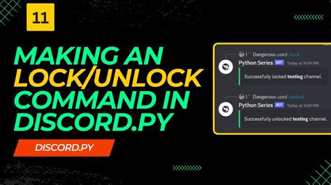 Code To Lock Unlock Commands In Python Discord Py YouTube