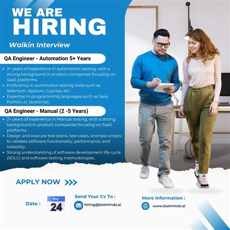 Hiring Qajobs Automationtesting Manualtesting Botmindsai Botminds Ai