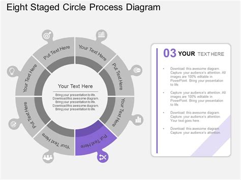 Eight Staged Circle Process Diagram Flat Powerpoint Design PowerPoint Slides Diagrams Themes