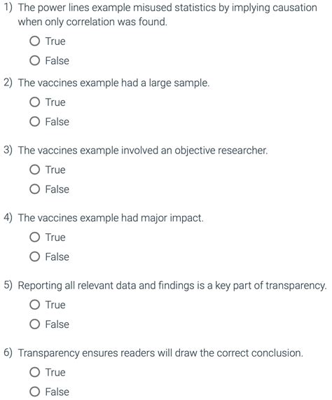 Solved The Power Lines Example Misused Statistics By Chegg Com