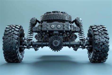 Powerful Off Road Vehicle Chassis Design Detailed 3d Render Stock Illustration Illustration