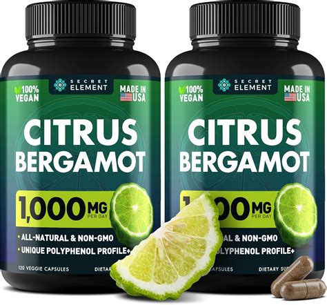 2 Pack Citrus Bergamot Extract 1000mg Citrus Bergamot