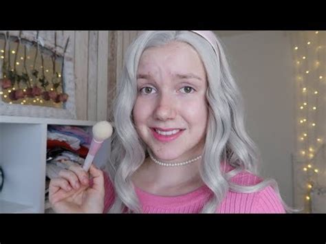ASMR Mean Vampire Dahlia Does Your Makeup~ Build Up Rolling, Face Brushing & Visual Triggers