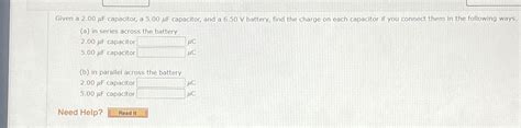 Solved Given A 2 00μf ﻿capacitor A 5 00μf ﻿capacitor And A