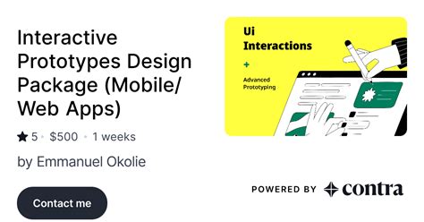 interactive prototypes design package mobile web apps by emmanuel okolie
