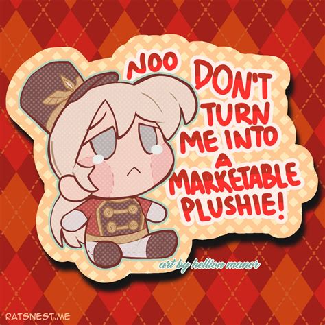 Dont Turn Me Into A Marketable Plushie 3 Inch Wide Sticker Etsy