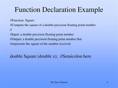 ppt function declarations and implementations powerpoint presentation