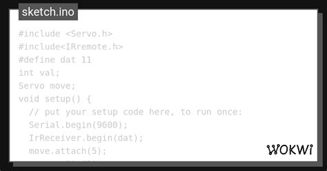 Servo Ir Transmitter And Receiver Wokwi Esp32 Stm32 Arduino Simulator