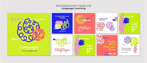 Free Psd Language Learning Instagram Posts