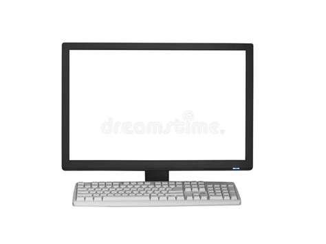 The Monitor And The Computer Keyboard Stock Image Image Of