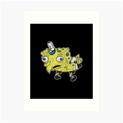 Mocking Spongebob Meme Art Print For Sale By Huckblade Redbubble