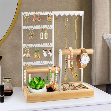 Godboat Jewelry Organizer 4 Tier Earring Holder Organizer