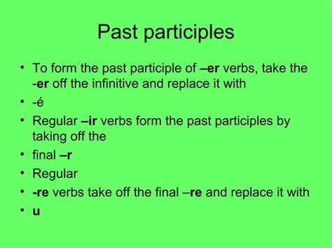 Passé Composé Revision Ppt