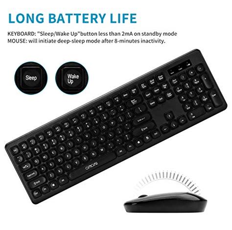 Chonchow Wireless Keyboard And Mouse Combo 2 4ghz Utra Slim Wireless Mouse Keyboard With Nano