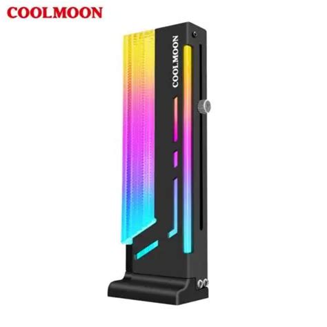 Coolmoon Cm Gh2 Graphics Card Bracket Vertical 5v Argb Colorful Gpu Holder Support Stand For