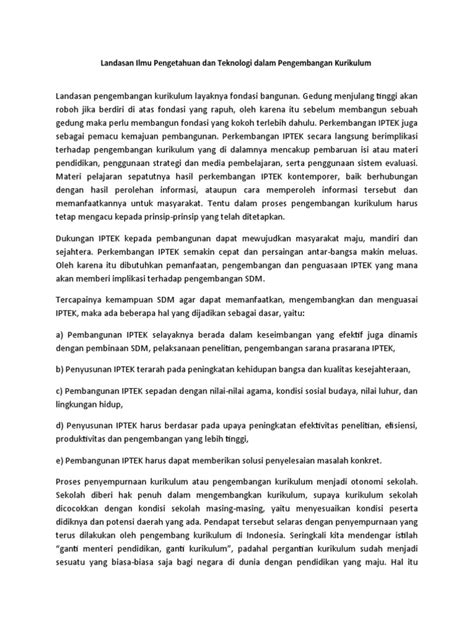Landasan Iptek Dalam Kurikulum Pdf Landasan Iptek Dalam Kurikulum Pdf
