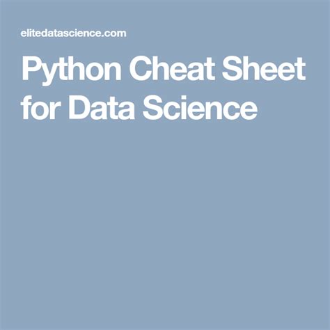 Python Cheat Sheet Python Programming Programming Languages