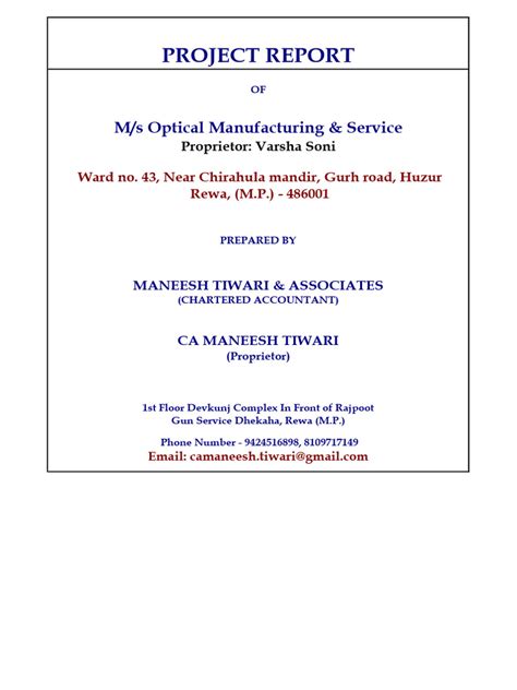 varsha soni project report pdf expense equity finance