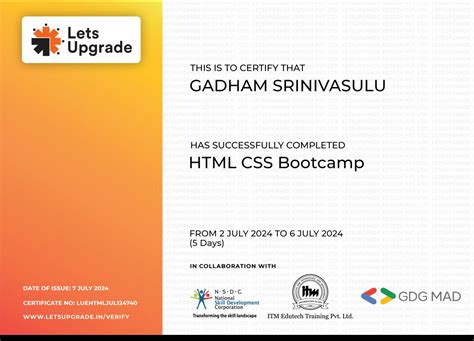 Srinivasulu Gadham On Linkedin Letsupgrade Css Html Html Css