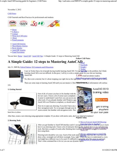 Learn Auto Cad Basics In 21 Days Ebook Pdf Desktop Publishing Computer Software And