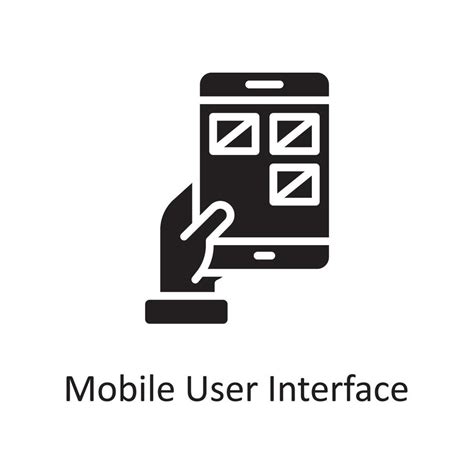 Mobile User Interface Vector Solid Icon Design Illustration Design And Development Symbol On